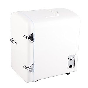 Mini Beauty Fridge, Portable Cooler Warmer Refrigerator ABS Plastic 36W AC100-240V DC12V Noiseless for Office (US Plug)