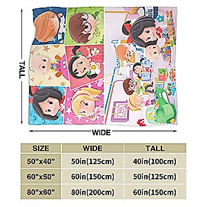 YSLPshop Cleo & Cuquin Blanket Flannel Plush Anime Throw Blankets Ultra-Soft Micro Fleece Air Conditioning Quilt Home Decor Suitable for All Season Sofa 60 InchesX50 Inches, Black