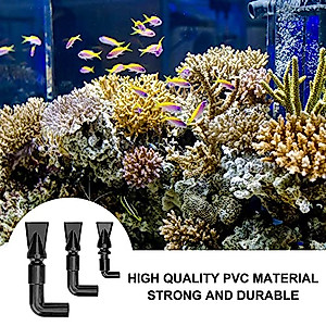 MiOYOOW 3PCS Aquarium Pump Duckbill Nozzle, 360° Adjustable Water Return Outlet Nozzle for Aquariums Fish Tanks
