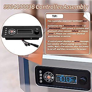 9904190036 Controller Compatible with Masterbuilt Gravity Series 560 Digital Charcoal Grill + Smokers, Digital Control Panel for Model: MB20040220, MB20041020 Replacement Part