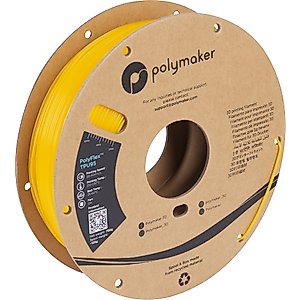 Polymaker TPU Filament 1.75 Yellow, 750g Shore 95A Flexible Filament 1.75mm, Cardboard Spool - PolyFlex TPU95 3D TPU Filament 1.75mm Yellow Soft Filament Flexible
