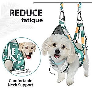 Supet Dog Grooming Hammock Harness for Small Medium Large Dog, Relaxation Pet Grooming Hammock for Cats & Dogs Adjustable Restraint Dog Hammock for Nail Trim Clip Dog Grooming Helper with Free Tools