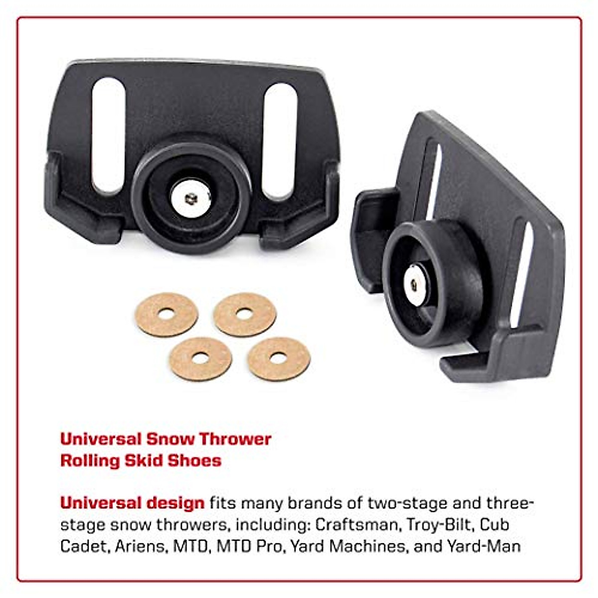 Arnold 490-241-0038 Rolling Skid Shoes Wheel, 1-Pack, Black