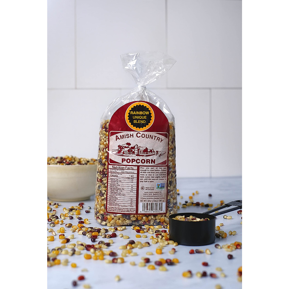 Amish Country Popcorn | 2 lb Bag | Rainbow Popcorn Kernels | Old Fashioned, Non-GMO and Gluten Free (Rainbow - 2 lb Bag)