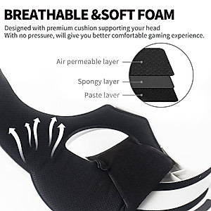 [3 Color] SUIHUOJI Oculus Quest 2 Head Strap Replacement, 5 in 1 Silicone Accessories Kits, Lens Protective Cover/Silicone Face Pad Cover/VR Shell Protector Cover for Quest 2 Headset (White)