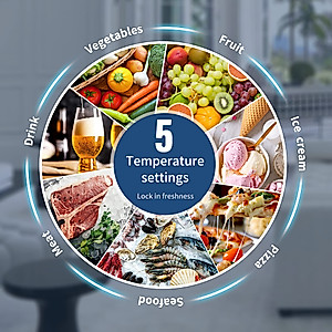 ARBELI Compact refrigerator with freezer, 3.2 Cu.ft Mini Fridge with Reversible Door, 5 Settings Temperature Adjustable for Kitchen, Bedroom, Dorm, Apartment, Bar, Office, RV Black