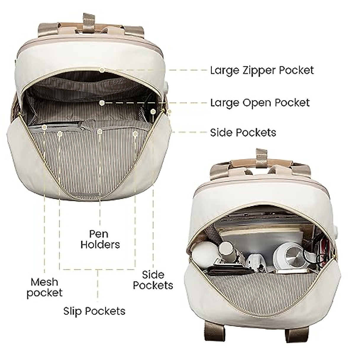 LOVEVOOK Laptop Backpack for Women, Cute Laptop Bag with USB Port, Waterproof Travel Work Backpack Purse, Anti-Theft College Backpacks Casual Computer Daypack Nurse Teacher Bag