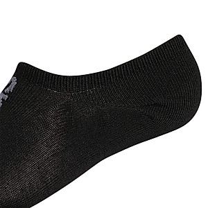 adidas Women's Superlite Linear Super No Show Socks (6-Pair), Black/Grey/White, Medium