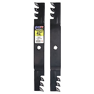 MaxPower 561811XB 2 Blade Commercial Mulching Set for Many 42 in. John Deere Mowers Replaces OEM # GX22151, GY20850, Black