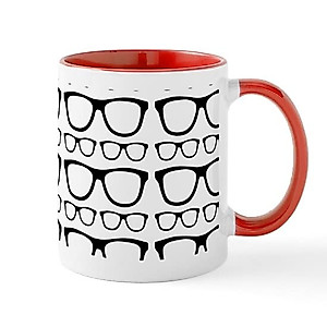 CafePress Cute Retro Eyeglass Hipster Mug Ceramic Coffee Mug, Tea Cup 11 oz