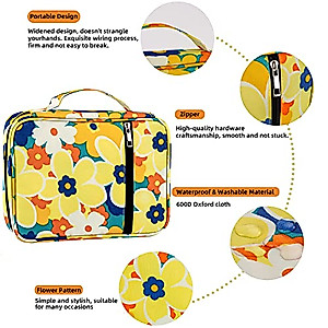 HuiJuKeJi Floral Bible Cover with Bookmark and Sided Pocket, Protective Carrying Church Bag Bible Case for Women, Fits for Standard Size Bible, Perfect Gift for Girls Kids,10.6 * 7.48 * 2.16inch