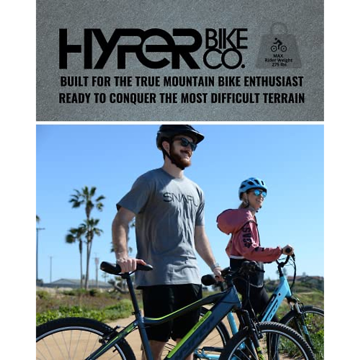 Hyper E-Ride Electric Mountain Bike for Adults 26 Inch. 250w, 36v Battery, Mountain Ebike with Shimano 6-Speed with Front Dual Shock Absorber. Electric Bicycle for Adults.