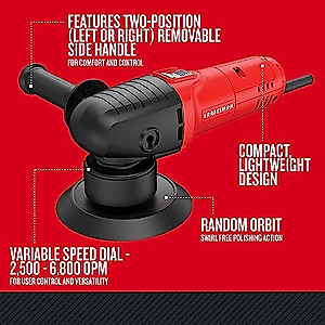 CRAFTSMAN Polisher, Variable-Speed, Random Orbit, 6-Inch (CMEE145)