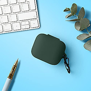 kwmobile Case Compatible with OnePlus Buds Pro Case - Silicone Cover Holder for Earbuds - Dark Green