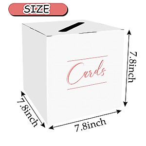 HEIPINIUYE Pink Card Box Wedding Card Box Money Box Card Box for Party Wedding Baby Shower Birthday Gift Card Box Holder