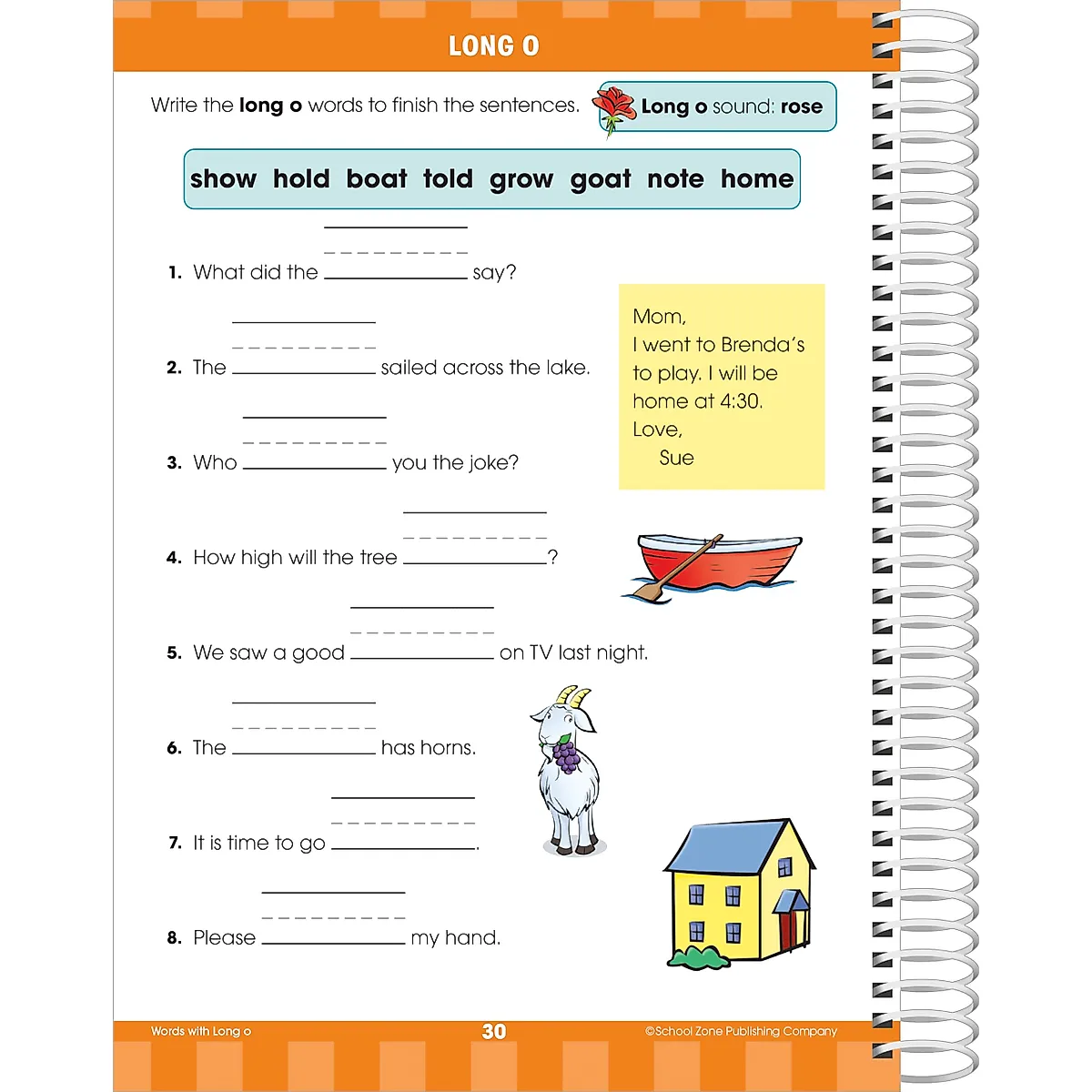 School Zone - Big First Grade Workbook - 320 Spiral Pages, Ages 6 to 7, 1st Grade, Reading, Parts of Speech, Basic Math, Word Problems, Time, Money, Fractions, and More (Big Spiral Bound Workbooks)