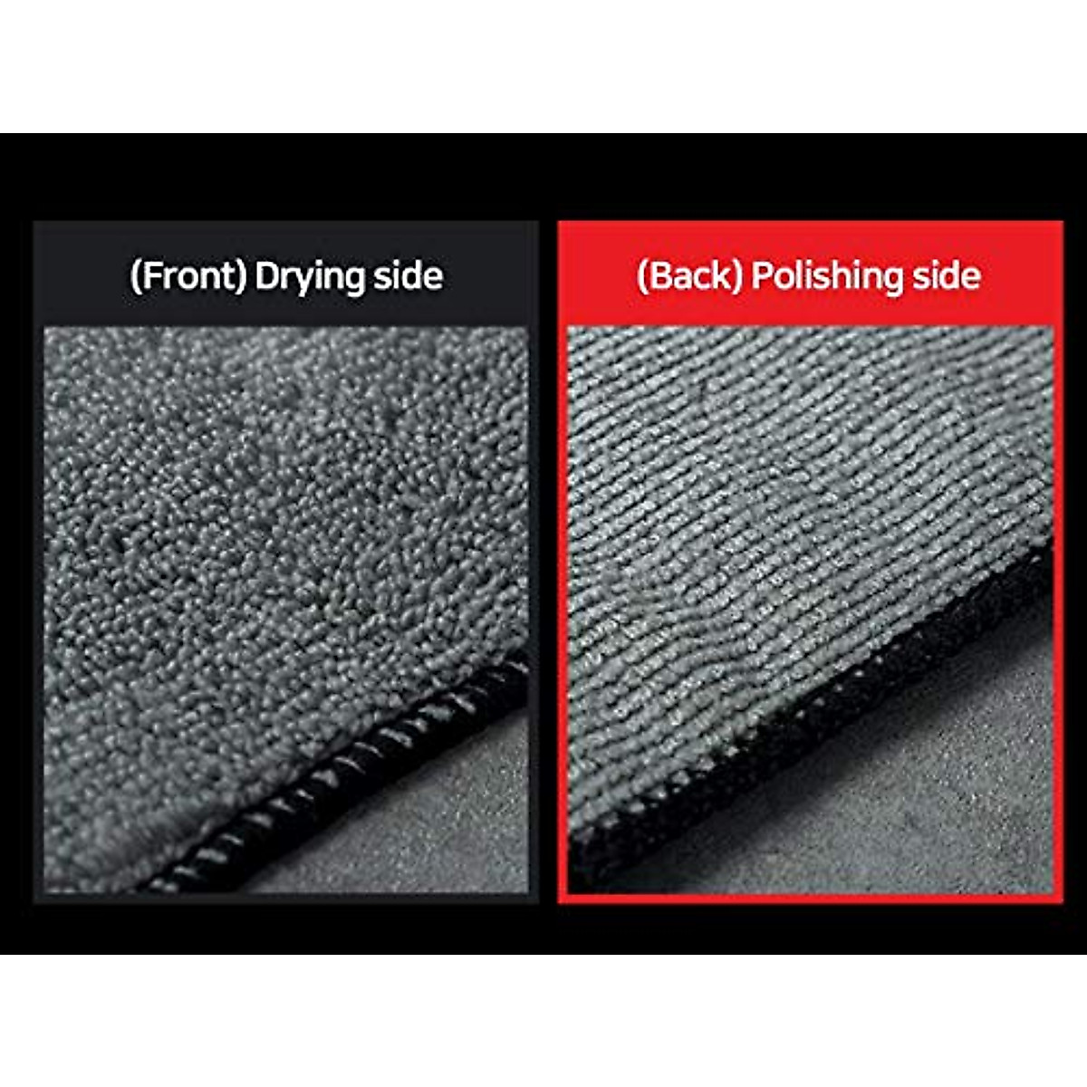 Microfiber Cleaning Cloth for Cars - Professional Car Wash Towel Pad/All-Purpose Cleaning Cloths/Super Absorbency Drying Towel - Detailing and Polishing Cars (12“x16”, Grey, 3PCS)