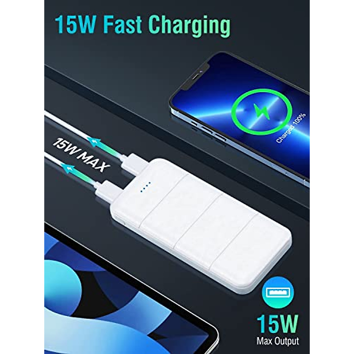 UYAYOHU Portable-Charger-Power-Bank - 15000mAh 2 Pack Power Bank Dual USB Output 5V3.1A Fast Charging Portable Charger Compatible with All USB Devices and Smartphones