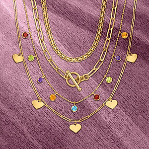 RS Pure by Ross-Simons 2.70 ct. t.w. Bezel-Set Multi-Gemstone Station Necklace in 14kt Yellow Gold. 16 inches