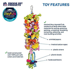 Prevue Pet Products 62606 Calypso Creations Club Bird Toy, Multicolor