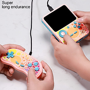 schicj133mm Game Machine Unisex 3.5 Inch Screen Video Game Console High Sensitivity Plug Play Pink
