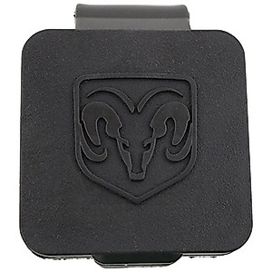 Genuine Dodge RAM Accessories 82208454AB Hitch Receiver Plug with RAM's Head Logo, 2 inch