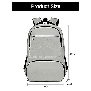 Lunch Backpack, Insulated Cooler Backpack Fits 15.6 Inch Laptop, Water-Resistant Backpack with USB Charging Port for Men, for Work Beach Camping Picnics Hiking,Light Grey