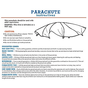 Pacific Play Tents 86-941 Kids 12-Foot Parachute with Handles and Carry Bag