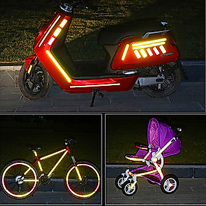 GOTOONE Reflective Tape Stickers (3 Pack) Diamond Grade Warning Conspicuity Tapes Waterproof 0.4 x 26 Feet Multicolored