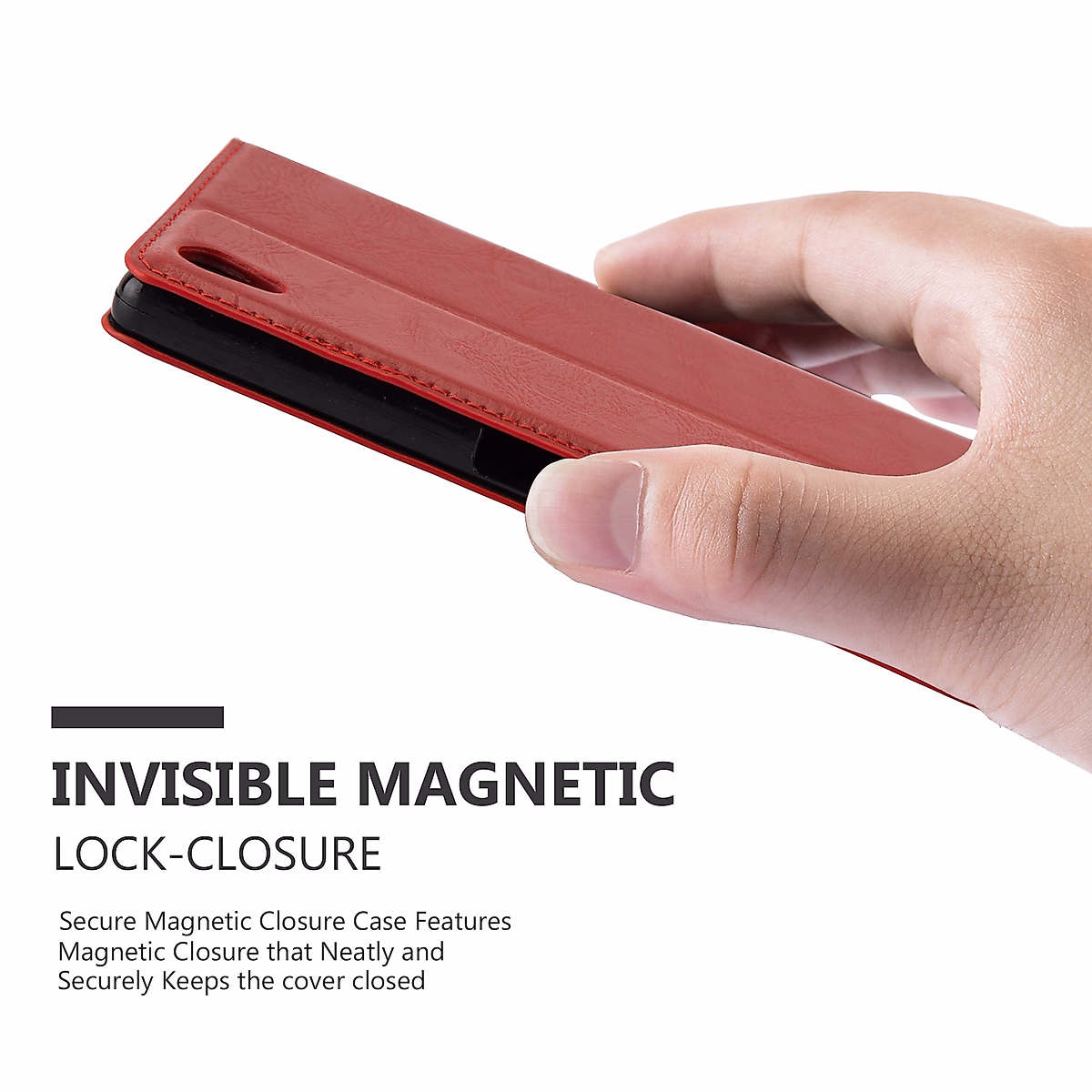 Cadorabo Book Case Compatible with Sony Xperia Z5 Premium in Apple RED - with Magnetic Closure, Stand Function and Card Slot - Wallet Etui Cover Pouch PU Leather Flip