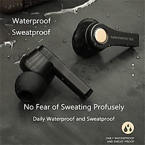 JIMYAO TS-100 Wireless Earbuds Bluetooth in Ear Light-Weight Headphones Built-in Microphone, IPX5 Waterproof Headset (Black)