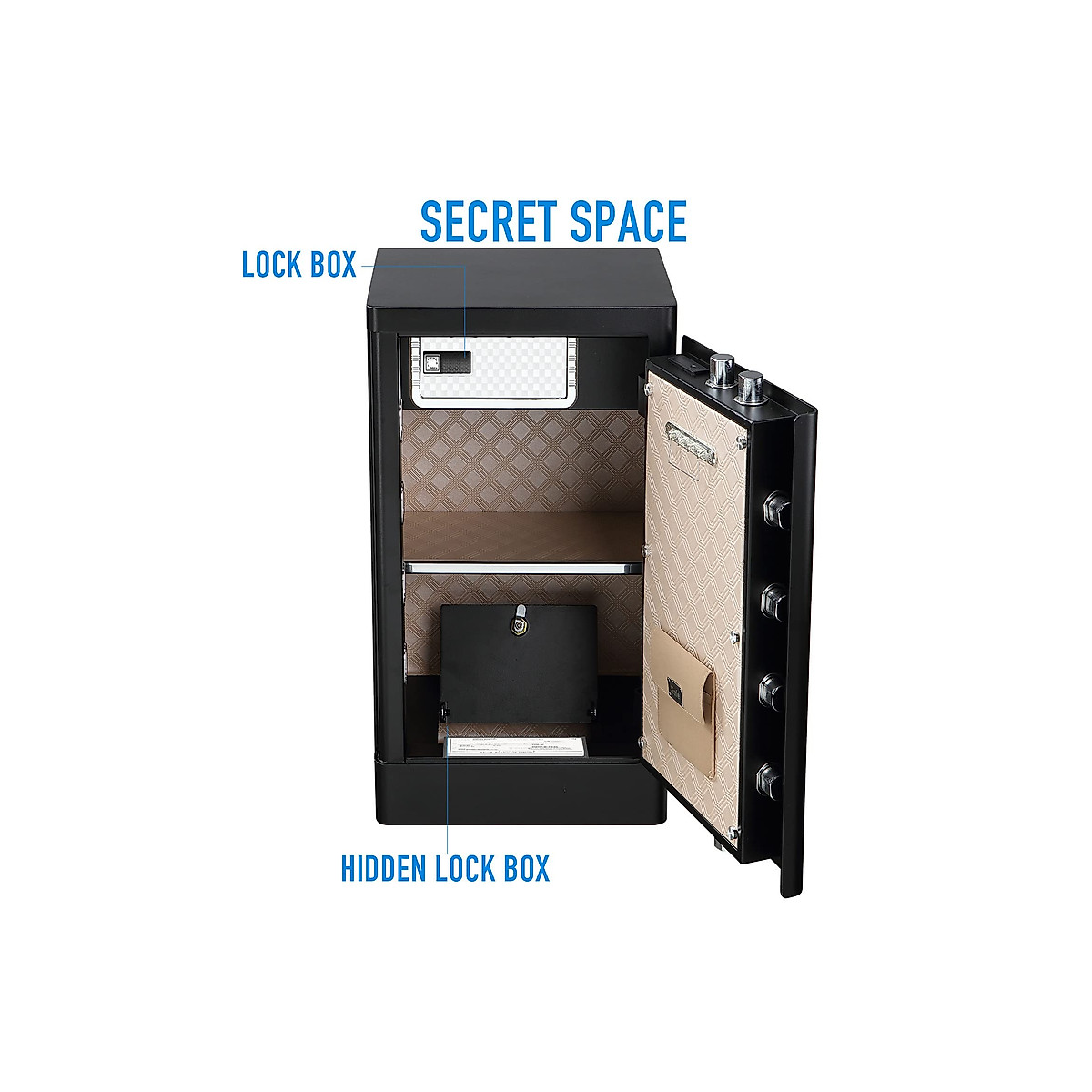 Tenamic Deluxe Biometric Fingerprint Safe Box Smart Touch Screen Fireproof Safe for Home Office Hotel 5.1 Cubic Feet