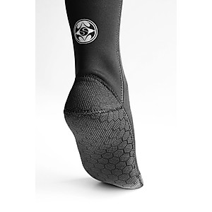 Neoprene Water Fin Sock Diving Wetsuits Sock 3MM for Women Men, Thermal Beach Sock Anti Slip Flexible for Snorkeling Surfing Kayaking Swimming Sailing(3MM black, M)