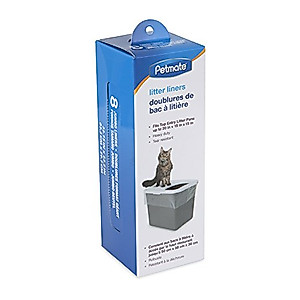 Petmate TOP ENTRY LITTER PAN LINERS Dark Grey 8 Count (Pack of 1)
