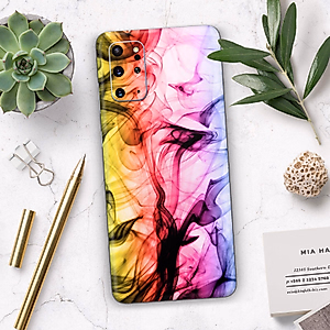 DesignSkinz Neon Glowing Fumes Protective Vinyl Decal Wrap Skin Cover Compatible with The Samsung Galaxy S20 (Screen Trim & Back Glass Skin)