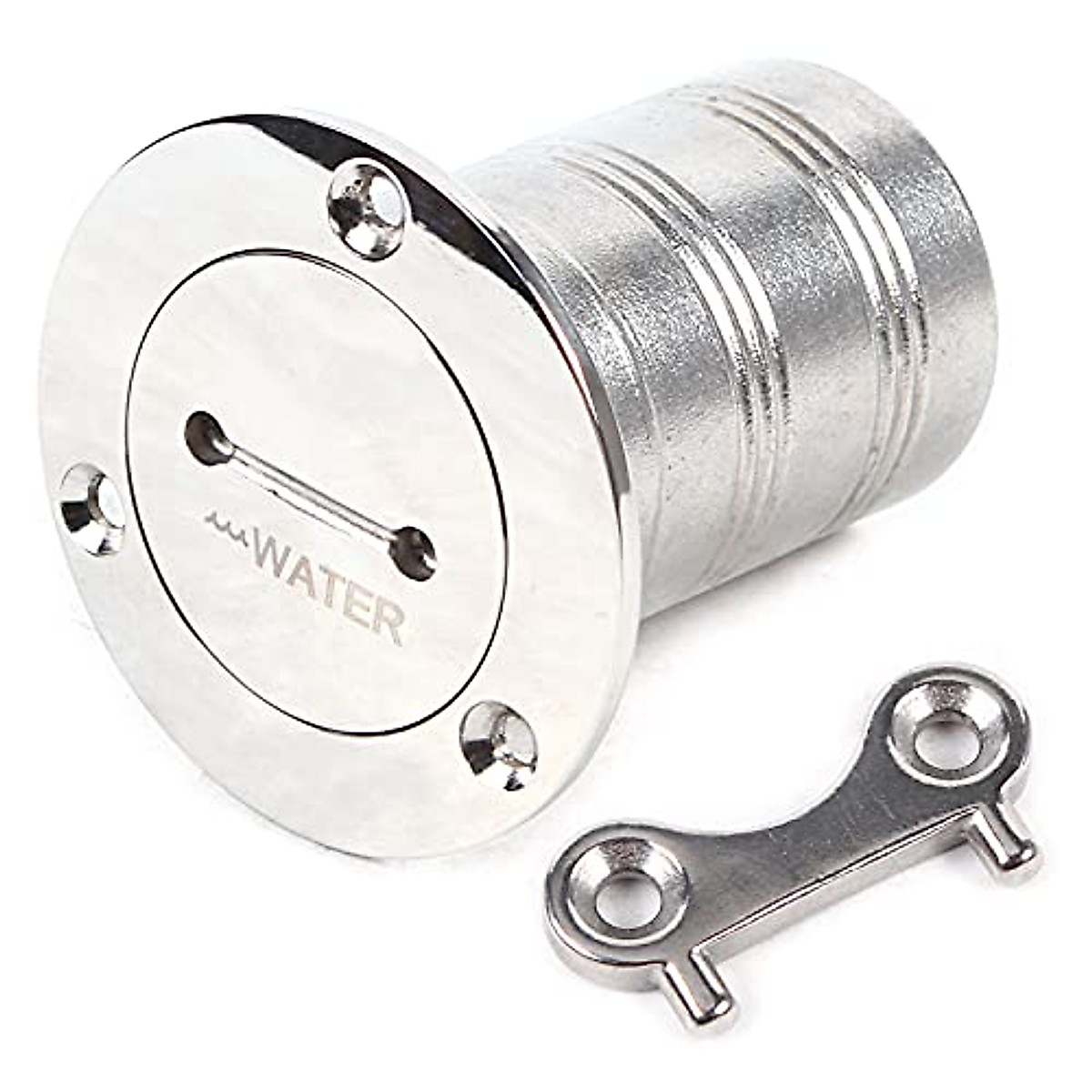 2" Keyless Cap Gas Fuel Tank 316 Stainless Steel Boat Marine Deck Fill/Filler for Boat Yacht RV Trucks Tractors