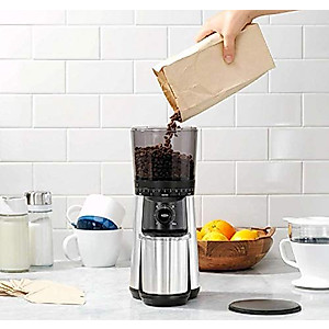 OXO BREW 9 Cup Programmable Coffee Maker Bundle BREW Conical Burr One Push Start Coffee Grinder - Stainless Steel/Black