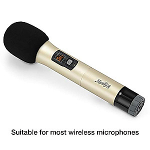 Moukey Microphone Mic Covers Foam Handheld Mic Windscreen, Black Top Grade 6 Pack For SM58, E835