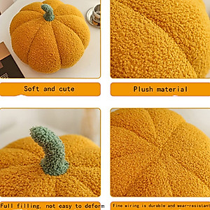 OUKEYI 13.8"/35cm Flower Floor Pillow Pumpkin Shape Cushion Cute Seating Pad Chair Cushion Oversized Throw Pillow,Halloween Pumpkins Plush Toys,for Home Decoration Kids Girls Women Gifts