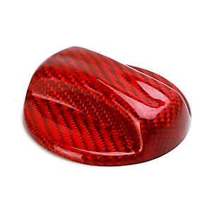 iJDMTOY Sports Red Real Carbon Fiber Gas Cap Decoration Cover Trim, Compatible With 2020-up Toyota MKV Supra GR A90/A91