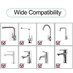 Kitchen Sink Faucet Aerator 360° Swivel 2 Spray Function Soft Bubble Stream/Strong Sprayer Faucet Tap Aerator Replacement Chrome 1.8GPM Flow Rate 15/16-27UNS-2A- Male Thread（One Piece）