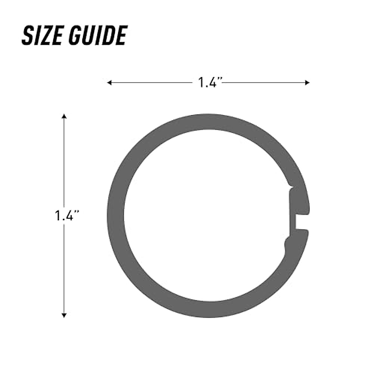 Nite Ize O-Series Gated Key Ring, Stainless Steel Split Ring Alternative, 2 Pack