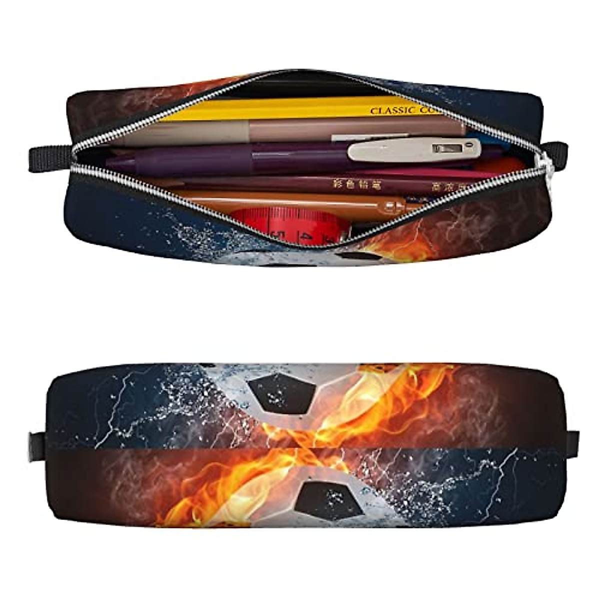 Jiamian Soccer Ball Pencil Case Pencil Holder Bag Pen Box Pouch Stationery Cosmetic Bag