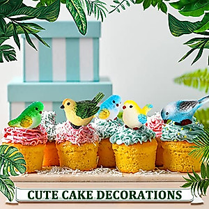 25 Pcs Miniature Bird Figurines Tiny Bird Figurines Mini Fairy Animal Figurines Resin Birds Toy Statues for Garden Micro Landscape Home Terrarium Crafts Cake Cupcake Toppers Dollhouse Decorations
