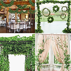 Unilove 168 feet Fake Foliage Garland Leaves Decoration Artificial Greenery Ivy Vine Plants for Home Decor Indoor Outdoors (Ivy Leaves)