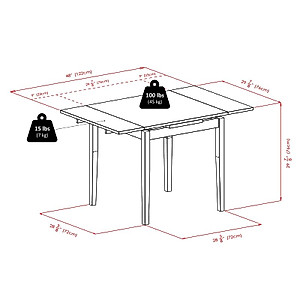 Winsome Pulman Dining Table, Walnut