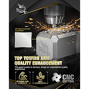 RENO Adjustable Trailer Hitch, Aluminum Dual-Balls with 2 Inch and 2-5/16 Inch, 4" Rise/Drop Hitch Ball Mount for 2" Receiver - 12,500 lbs Towing Capacity