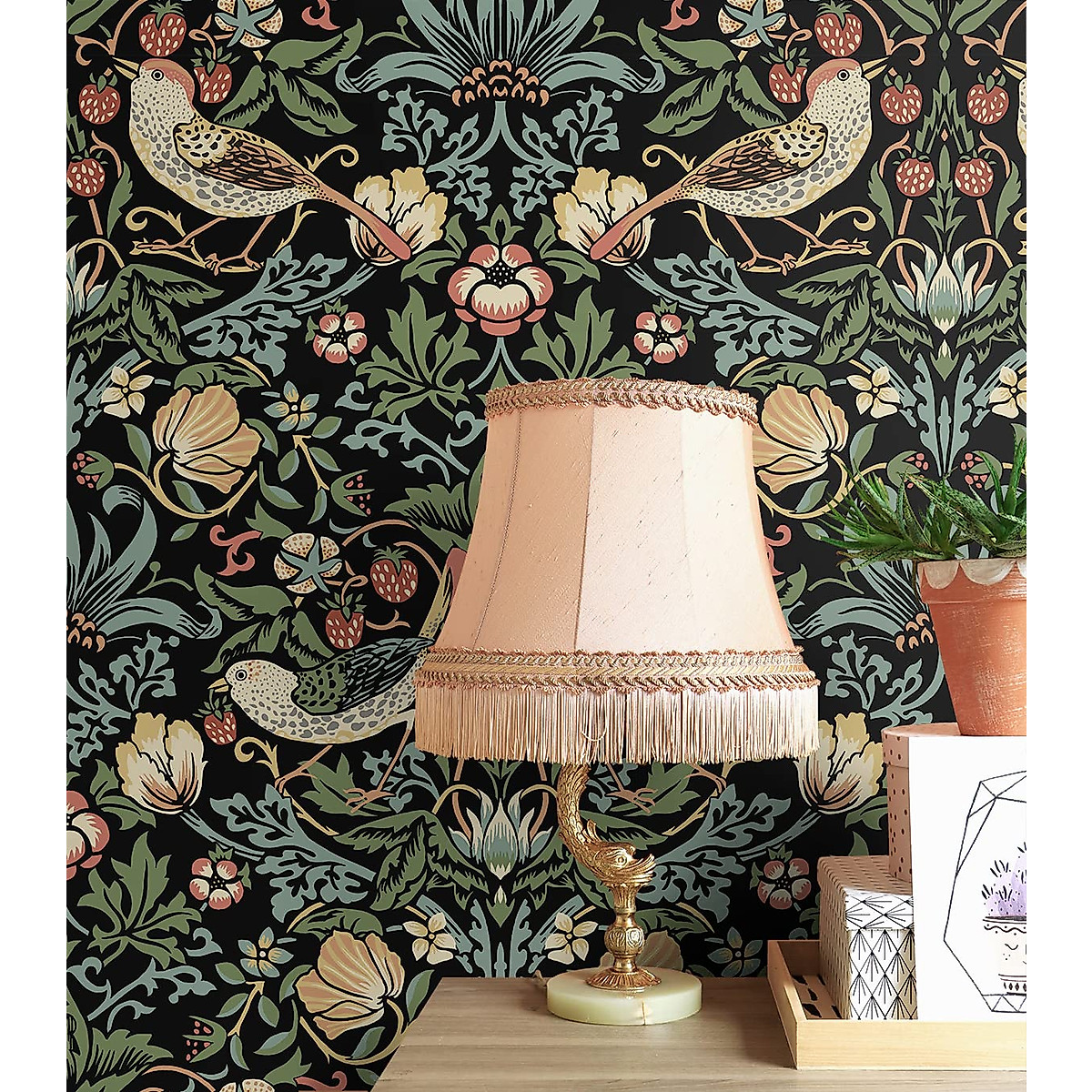 NextWall Aves Garden Peel and Stick Wallpaper (Ebony)