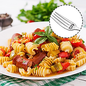 KISJO Dingle Hopper Engraved Stainless Steel Fork, Funny Engraved Dessert Dinner Fork Little Mermaid Fork I Love You Gifts for Friends, Sister, Kids, Girls, Birthday Christmas Disney Forks Gifts