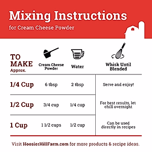 Hoosier Hill Farm Cream Cheese Powder, 1LB (Pack of 1)